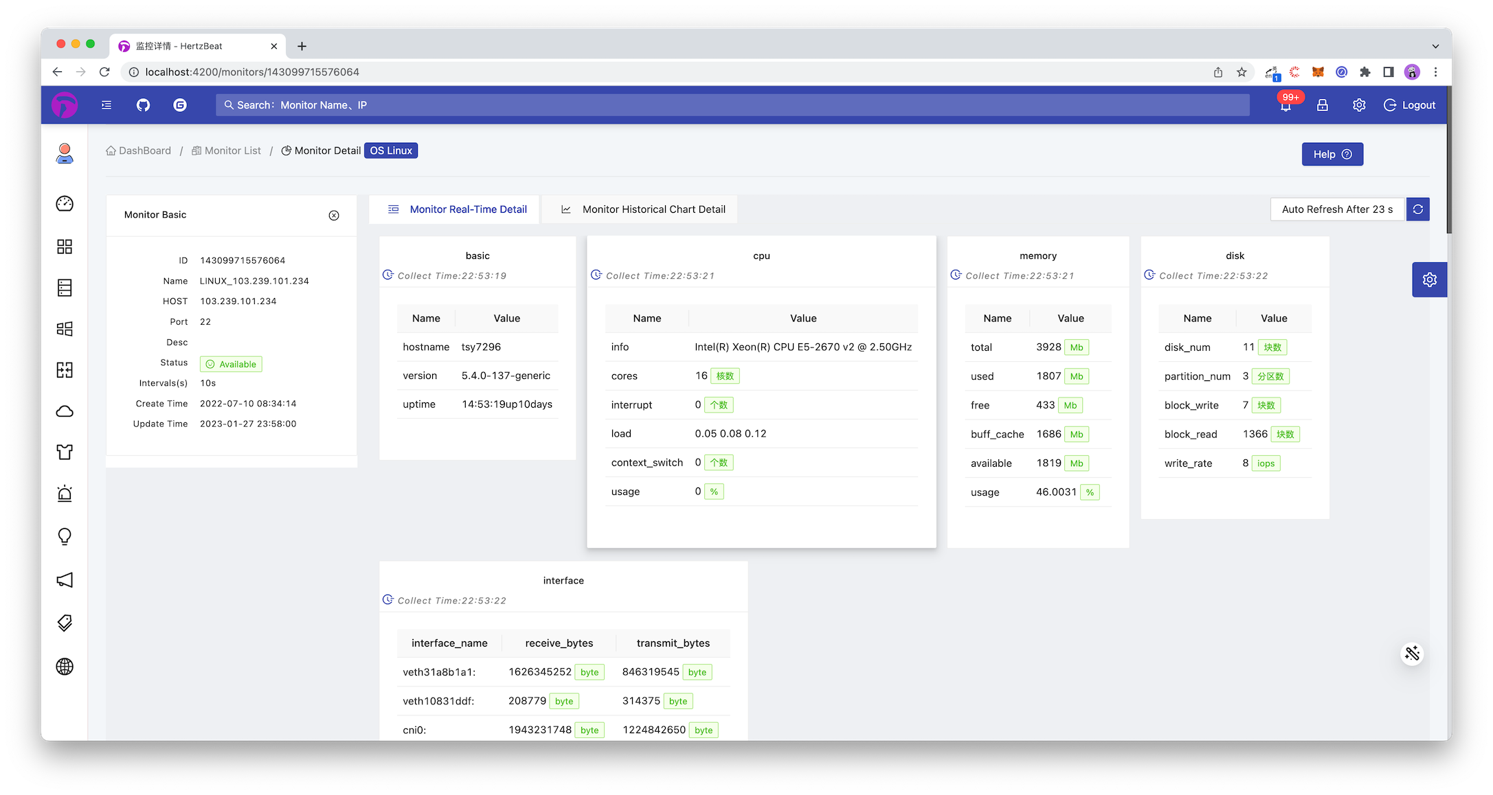 Monitoring Linux Os Using Hertzbeat 